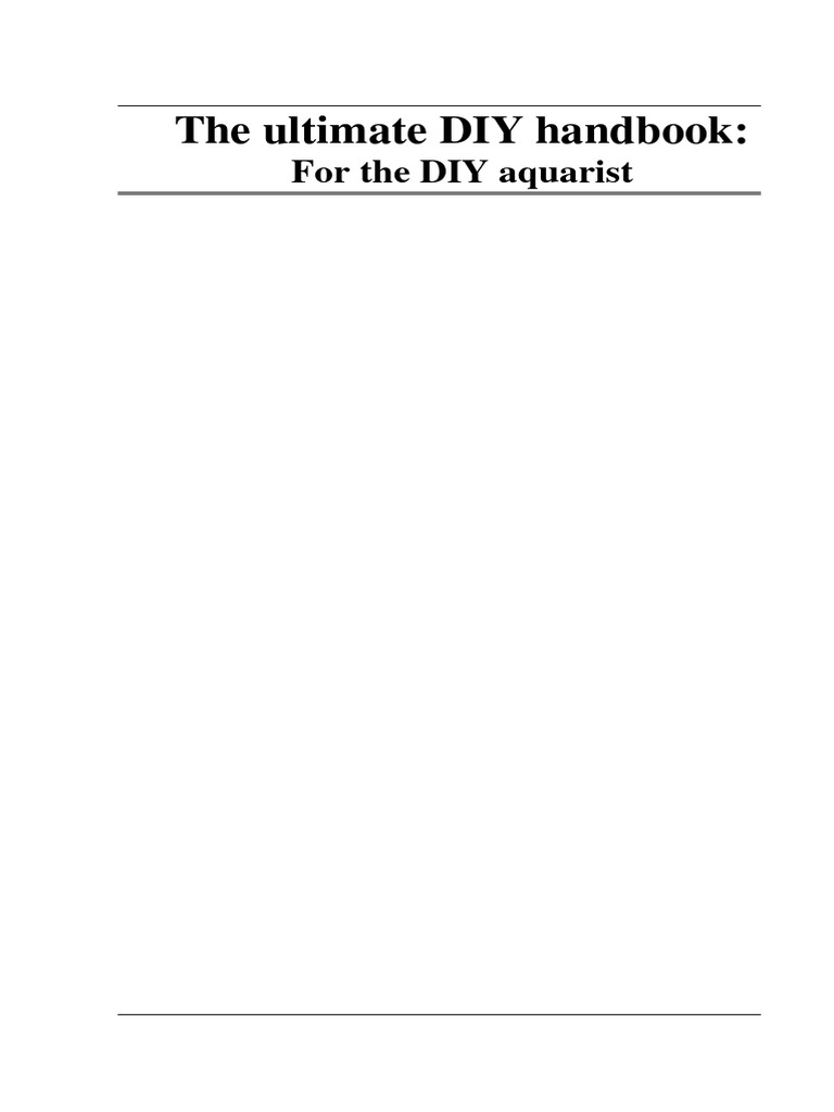 DIY Aquarium Handbook | PDF | Poly(Methyl Methacrylate) | Aquarium