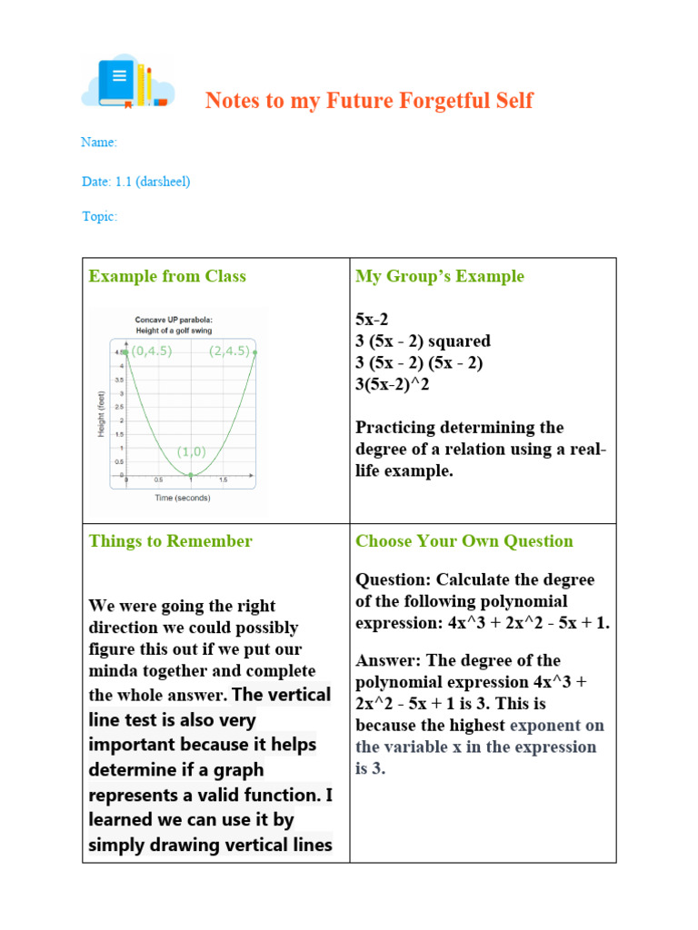 MCF3M Class Notes Final | PDF | Language Arts & Discipline | Computers
