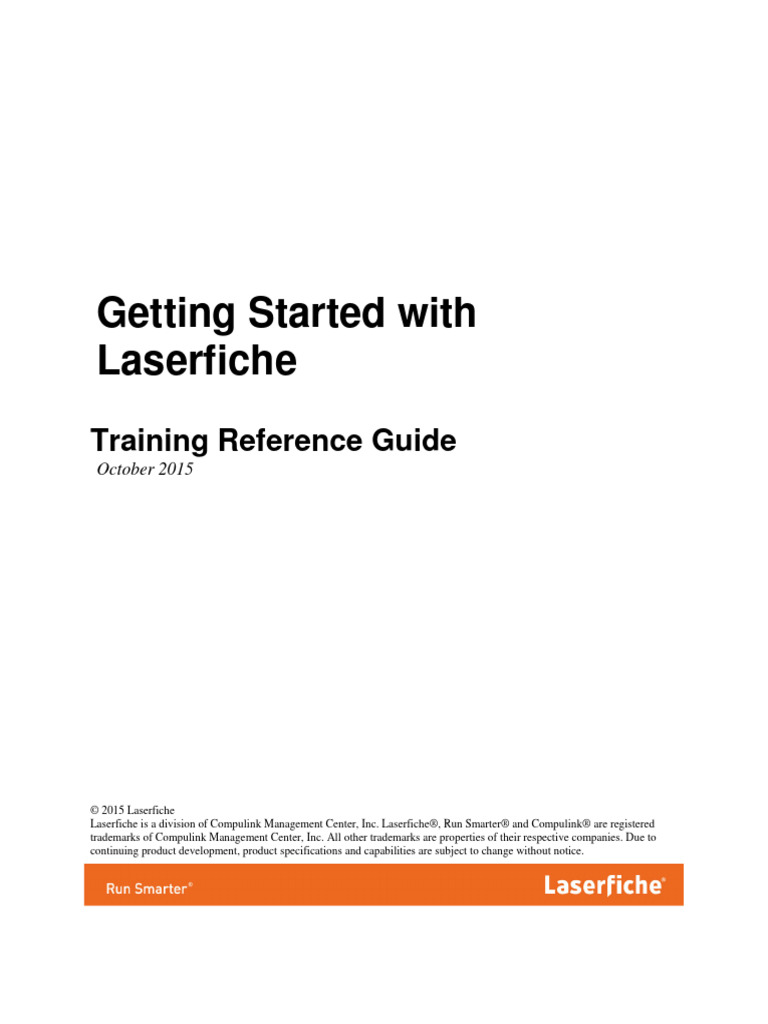 Getting Started With Laserfiche 10 | PDF