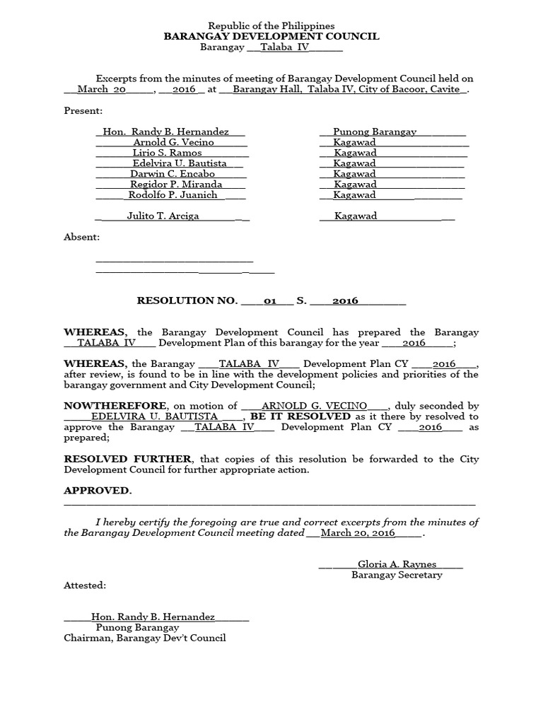 BDC Resolution | PDF