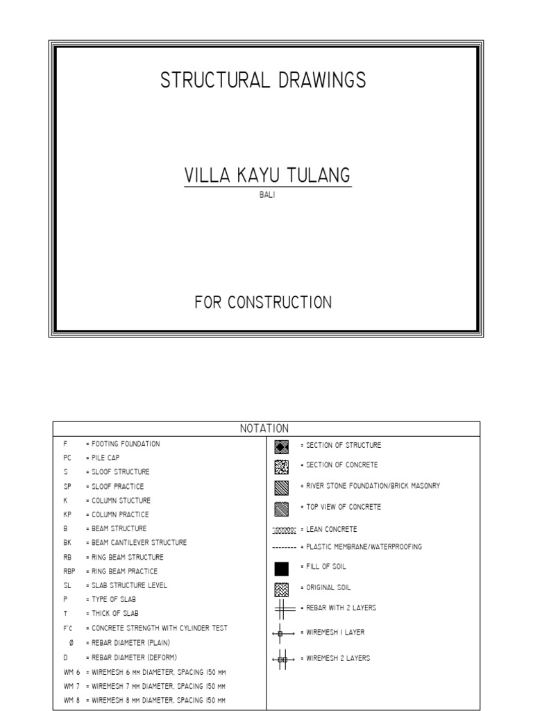Struktur Kayu Tulang For Contruction | PDF | Concrete | Foundation (Engineering)