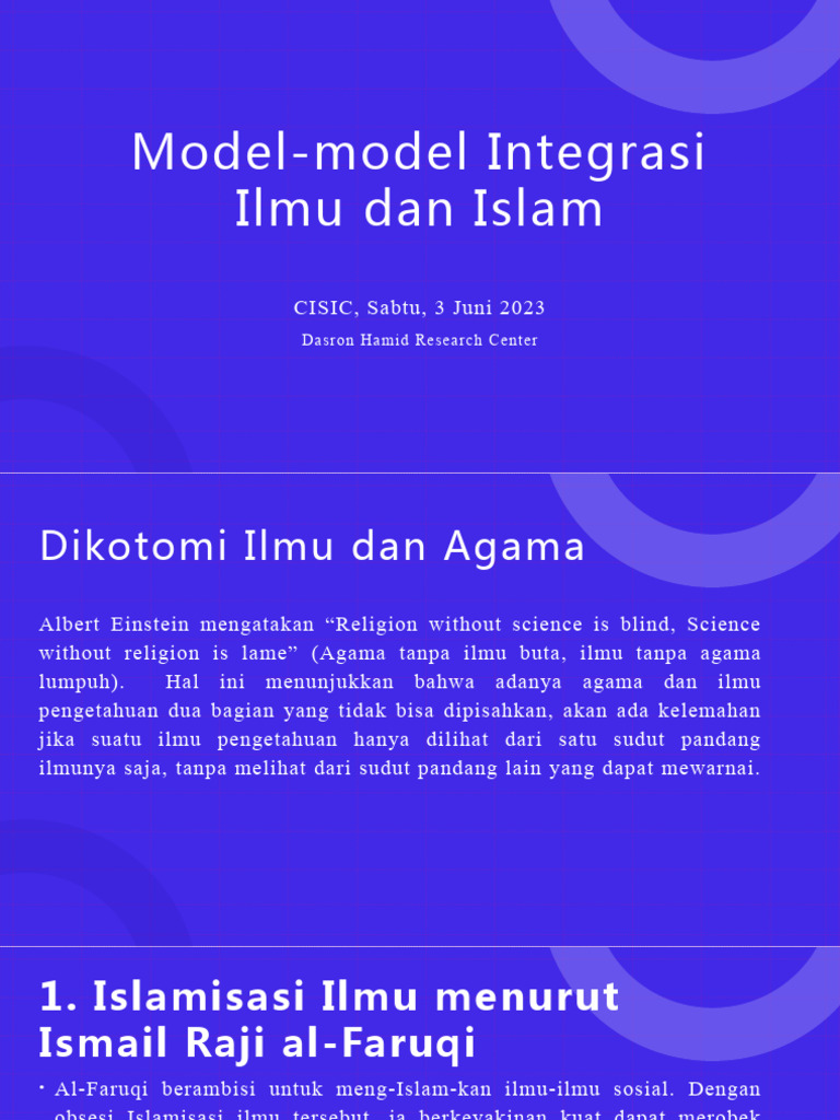 Model-Model Integrasi Ilmu Dan Islam | PDF