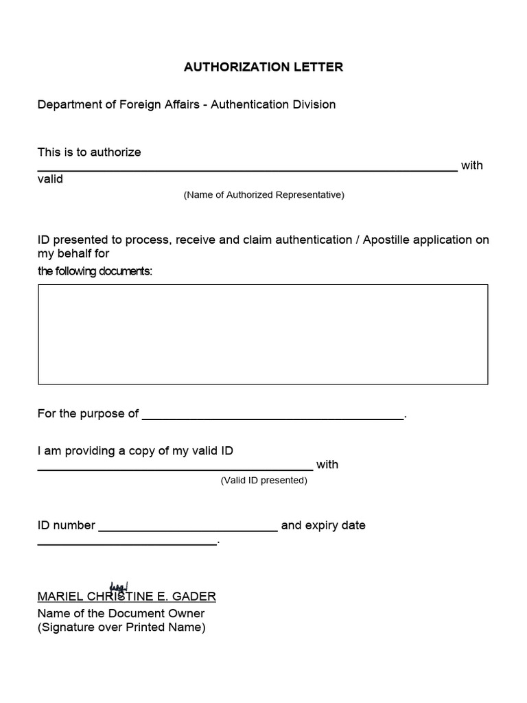 Authorization Letter | PDF | Career & Growth