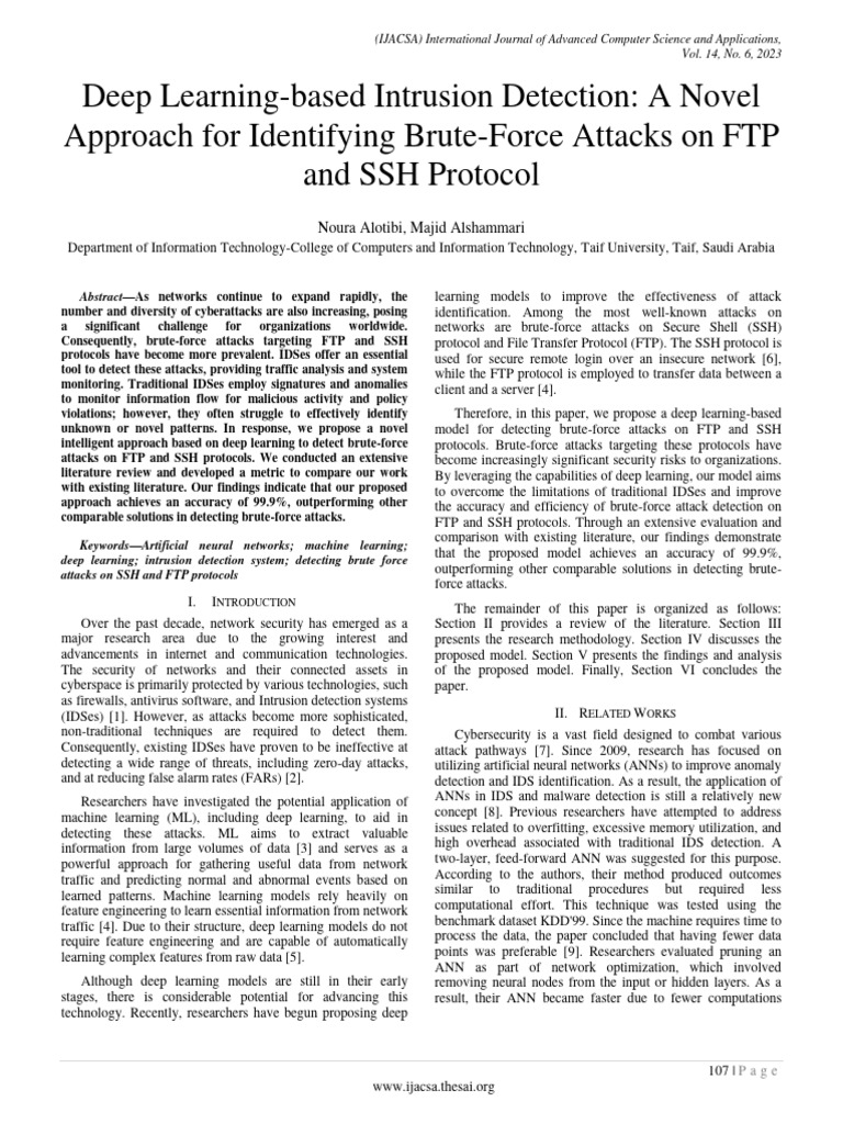 Deep Learning Based Intrusion Pdf