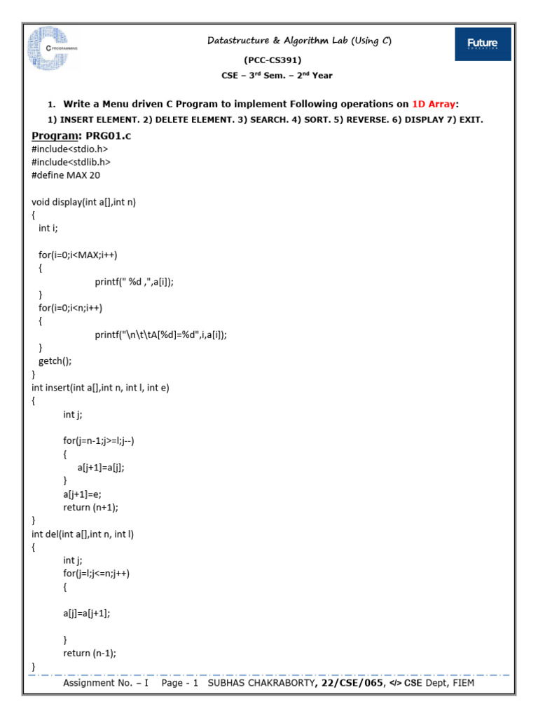 DS&AL - Sample Answersheet | PDF | Computer Programming | Theoretical Computer Science