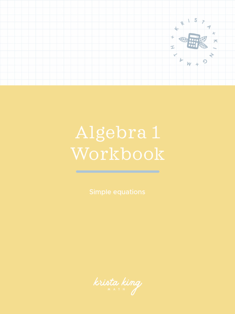 Workbook Simple+equations | PDF | Integer | Equations
