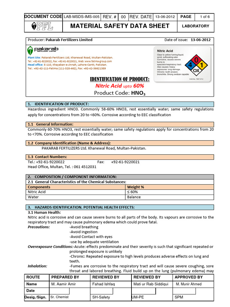 Lab MSDS Ims 005 | PDF