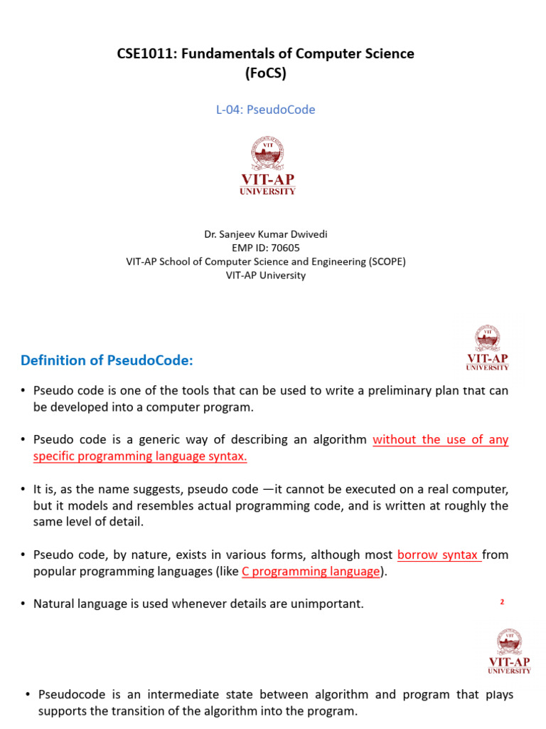 L4 Pseudo Code Pdf Computer Programming Software Development 
