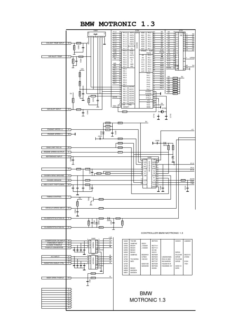 Motronic Pinouts | PDF | Systems Engineering | Mechanical Engineering