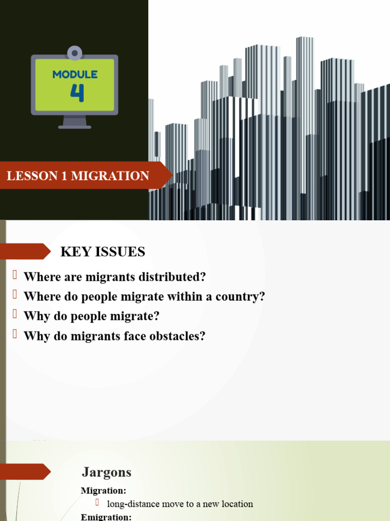 Module 4, Lesson 1 Migration | PDF | Human Migration | Immigration Module 4, Lesson 1 Migration | PDF | Human Migration | Immigration