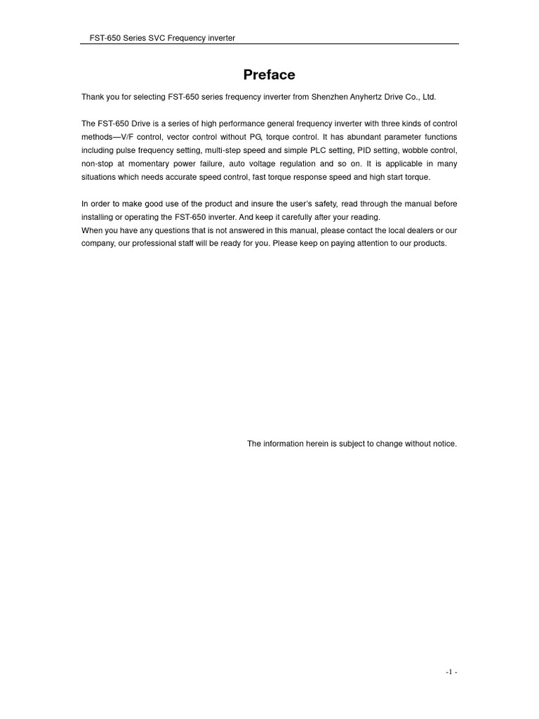 FST 650 Manual 1 | PDF | Power Inverter | Electric Motor