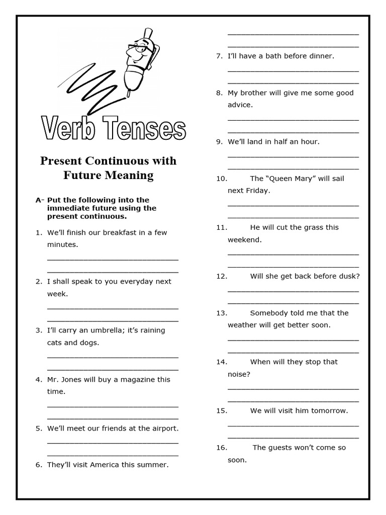 Present Continuous With Future Meaning | PDF