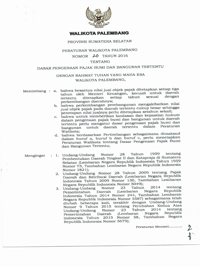 Perwako 20 2016 | PDF