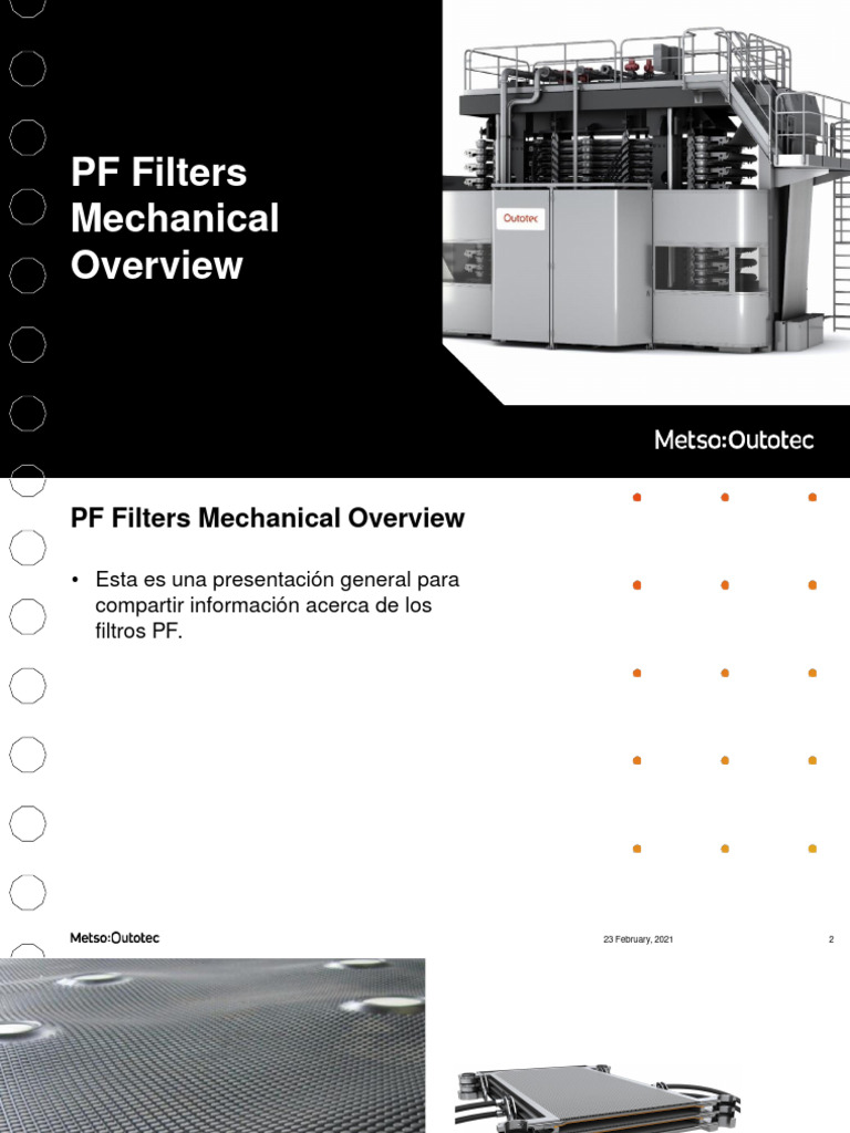 Sesión 3 - Metso Outotec Filtros PF | PDF | Filtration | Valve