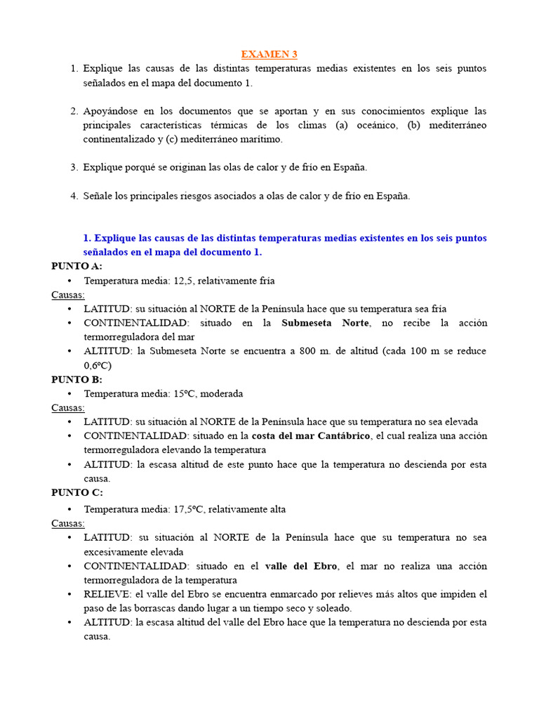 Examen 3 Geografía 2 | PDF