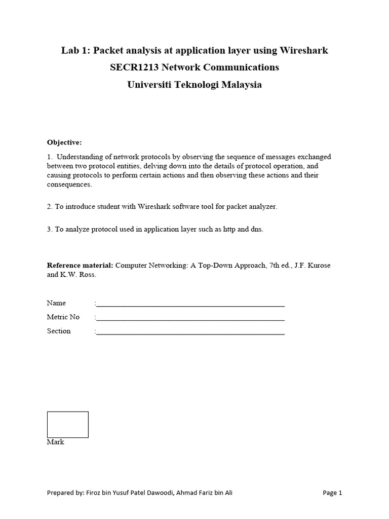 Lab 1 New | PDF | Domain Name System | Transmission Control Protocol