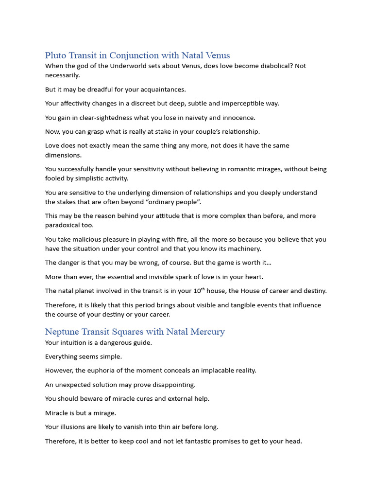 Astrology Pdf Planets In Astrology