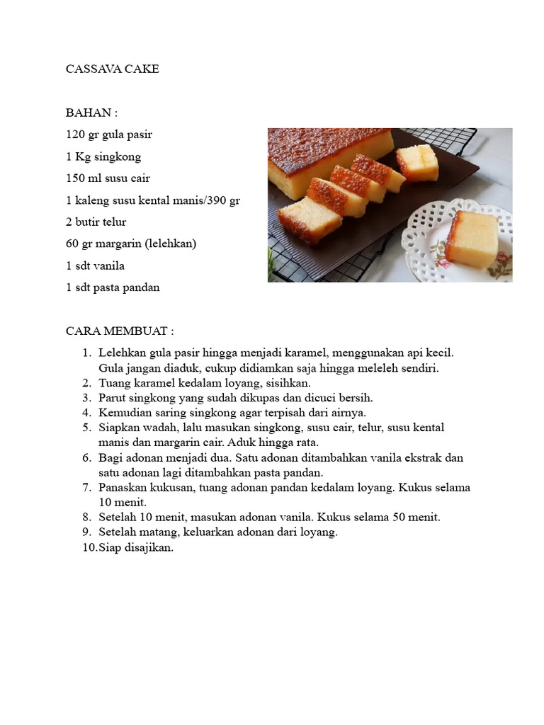 Cassava Cake | PDF