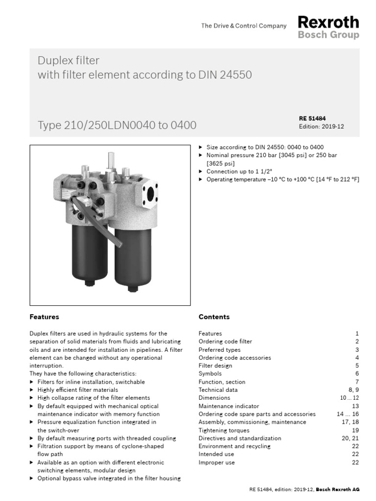 Duplex Filter | PDF | Valve | Switch