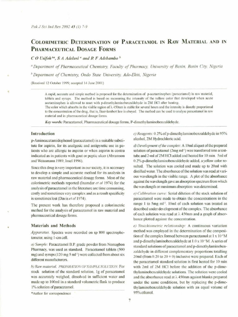 Bioadmin, Journal Manager, Article 2 Vol 45 Issue 1 2002 | PDF | Absorbance | Absorption ...
