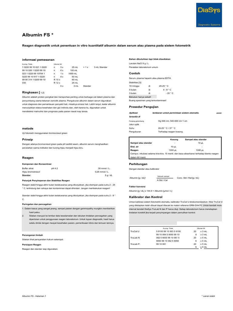 Mannual Kit Pert 9 Albumin | PDF | Sains & Matematika