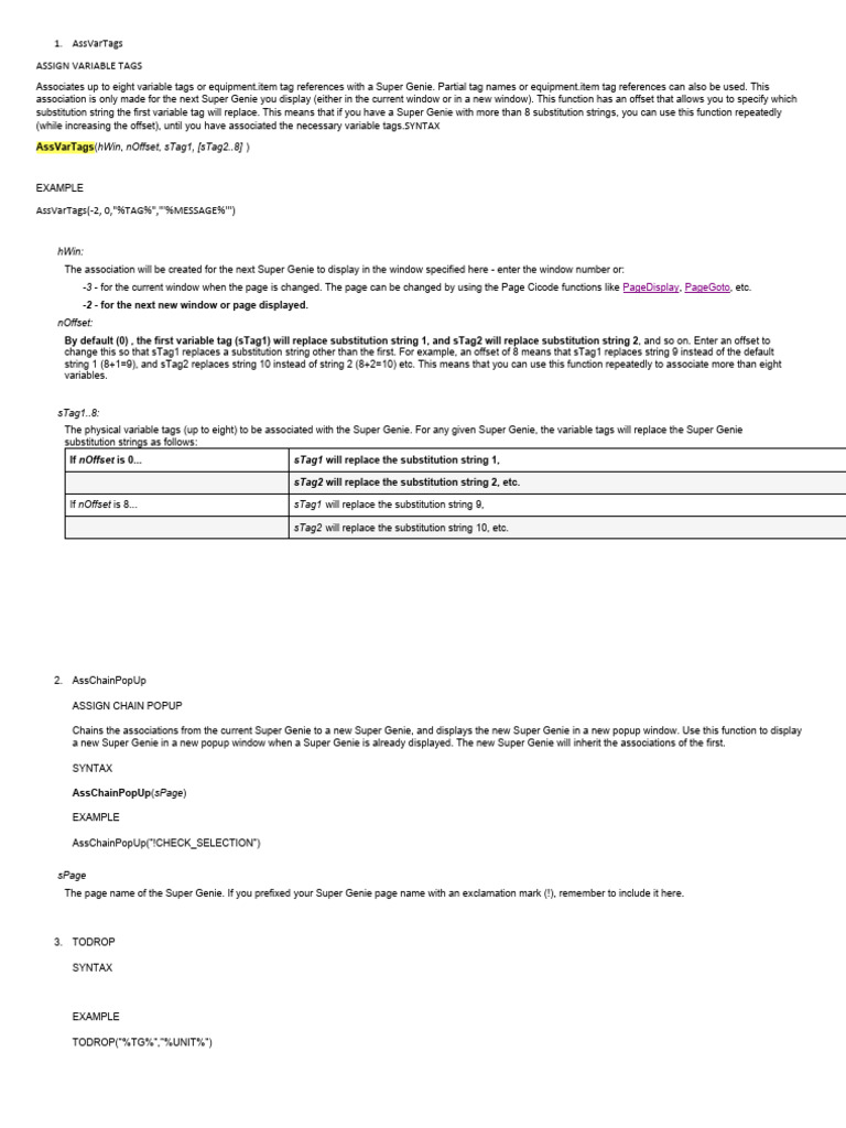 Super Genie Variable Tag Association | PDF
