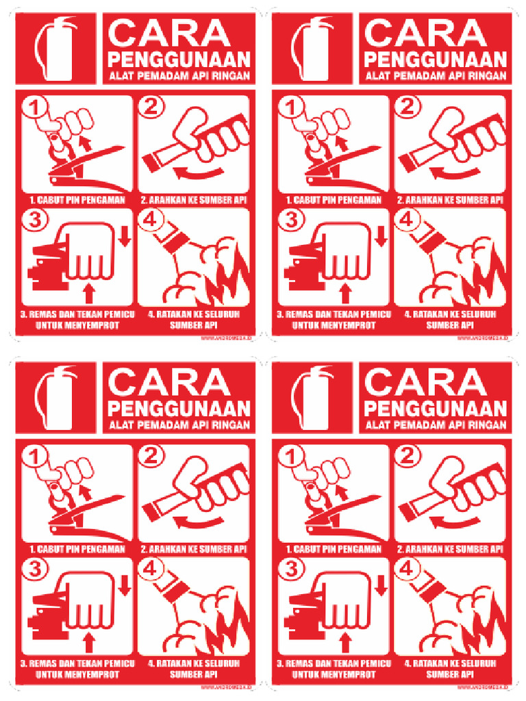 Safety Sign Cara Penggunaan APAR | PDF