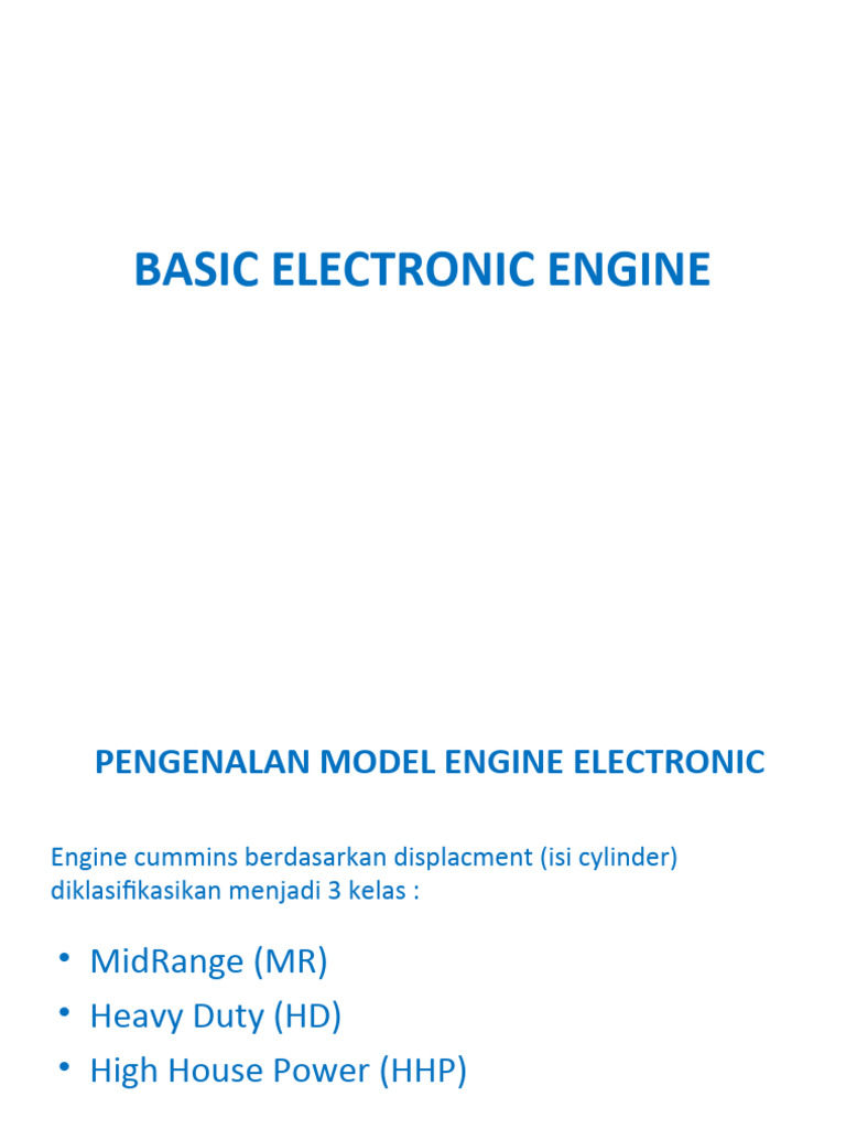 Basic Electronic Engine | PDF