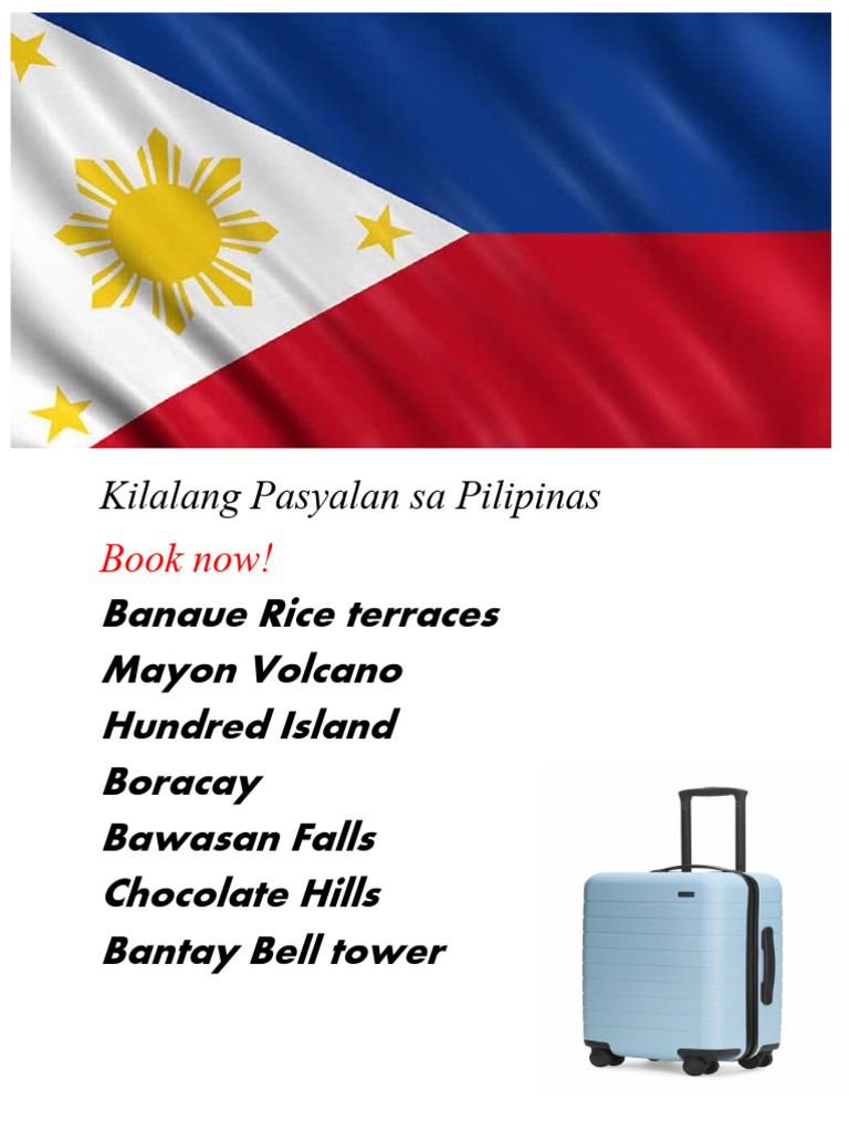 Banaue Rice Terraces Mayon Volcano Hundred Island Boracay Bawasan Falls ...