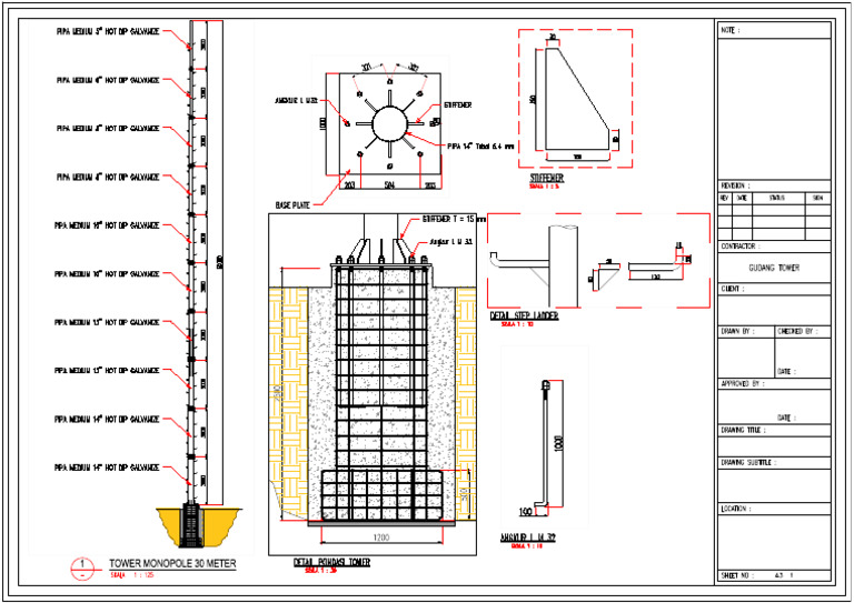 Tower Monopole 30 Meter Pipa 14'' | PDF