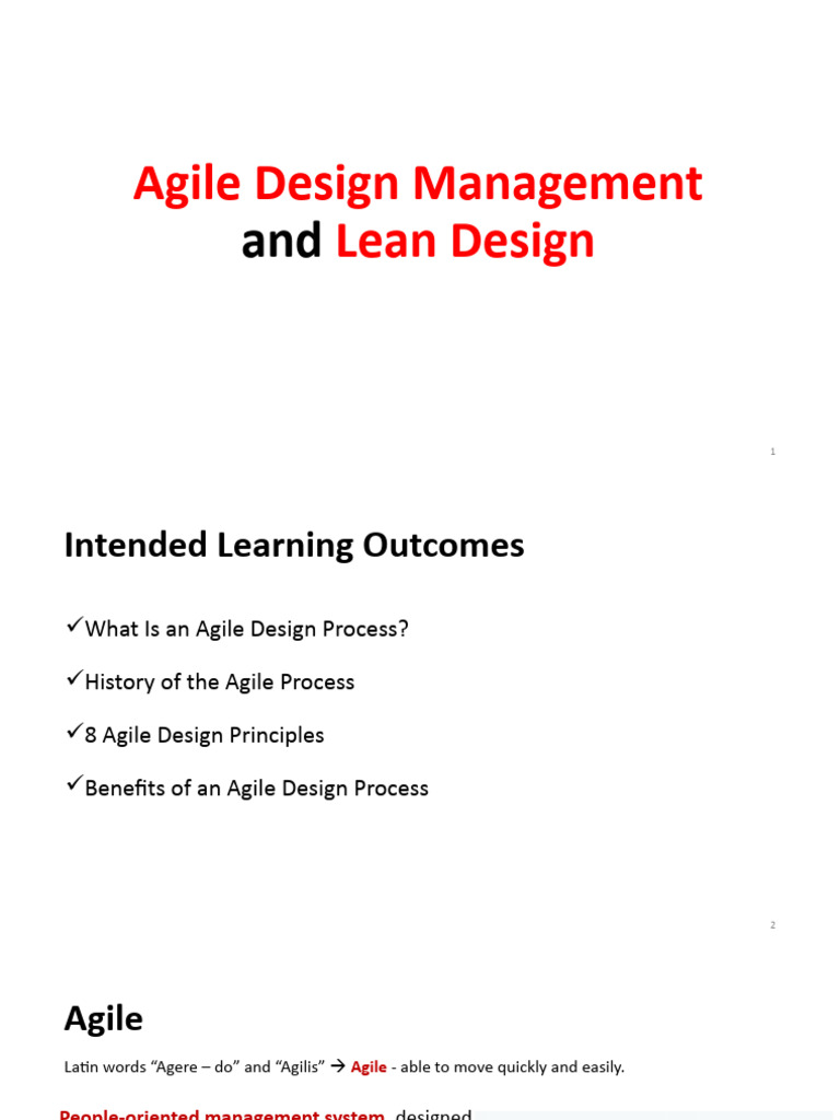 Agile Design Management Principles Guide | PDF