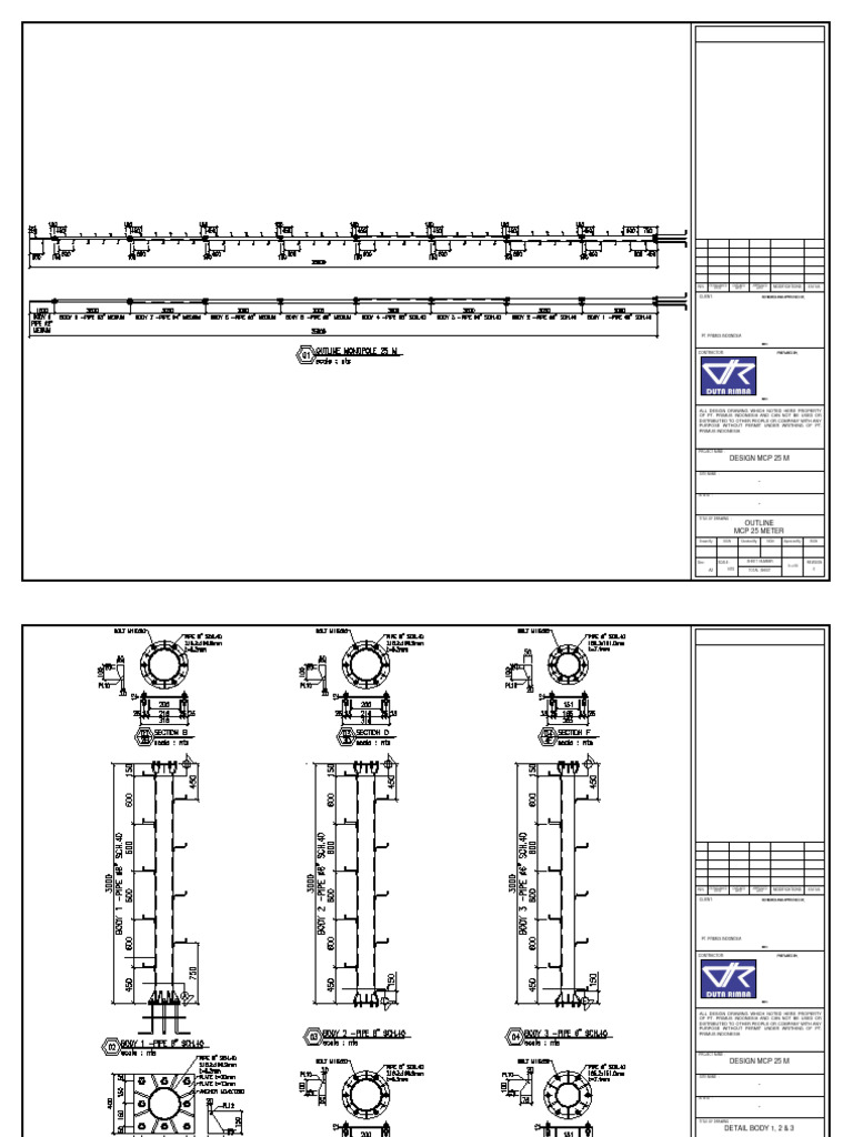 Drawing Monopole 25 M | PDF