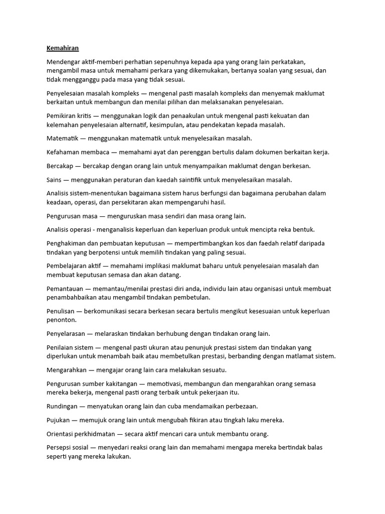 Tret Kemahiran | PDF