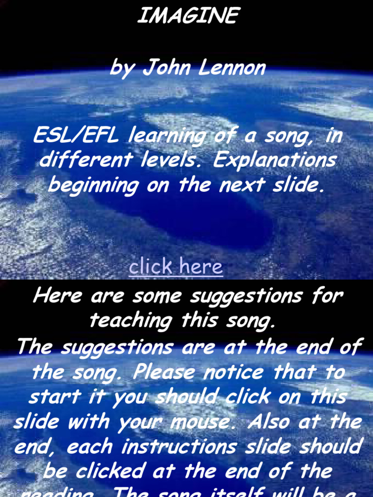 Imagine by John Lennon Activities Promoting Classroom Dynamics Group ...