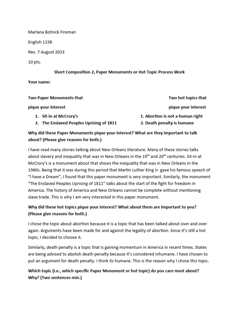 Short Composition 2 | PDF