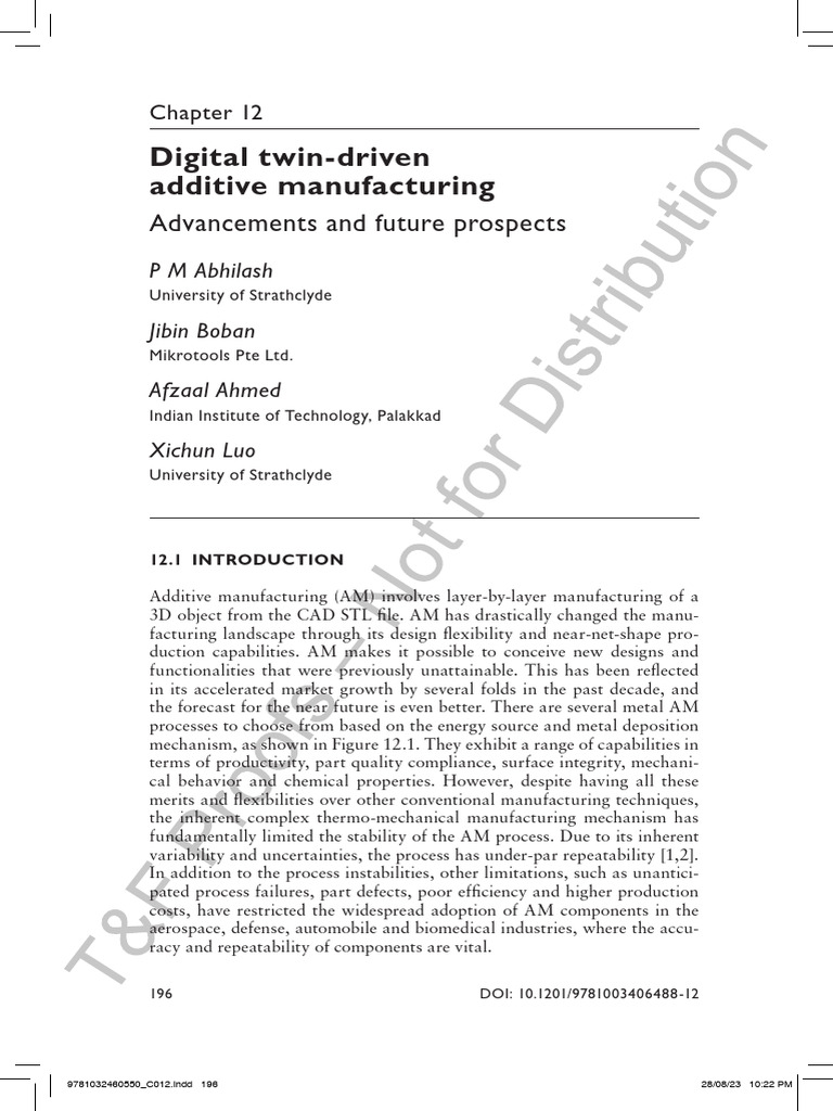 Digital Twin Driven Additive Manufacture | PDF | Machine Learning | Cloud Computing