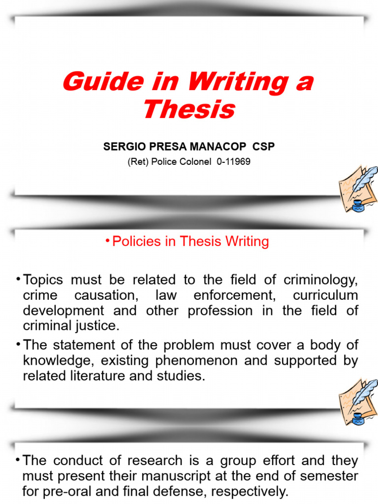 Part 1 Thesis Writing Guide Students Sir Manacop | PDF | Citation | Verb