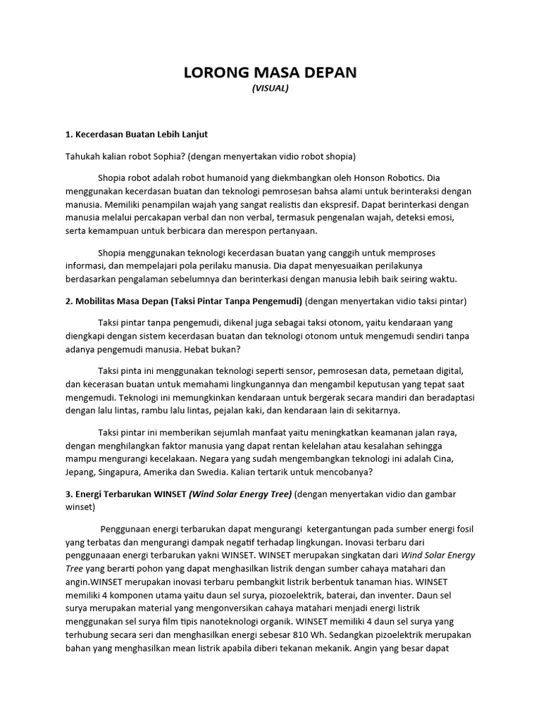 Lorong Masa Depan | PDF