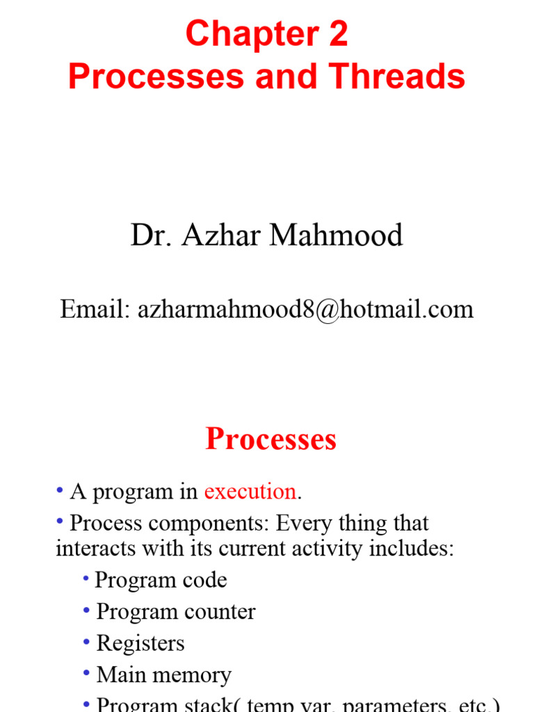 2.process and Threds | PDF | Thread (Computing) | Process (Computing)