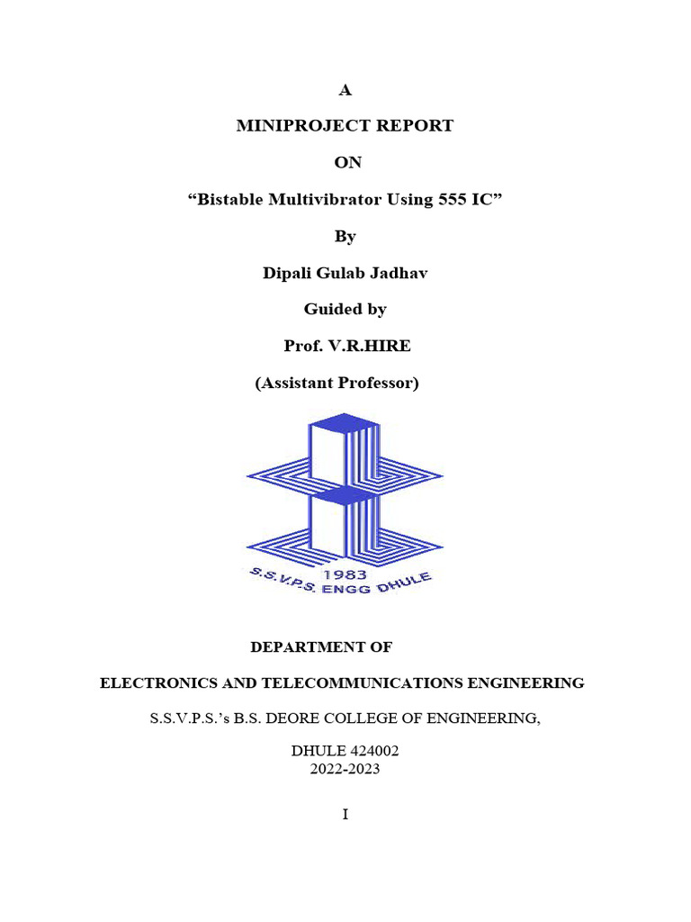 Jagruti Borse Mini Project | PDF | Electronic Circuits | Computer Science
