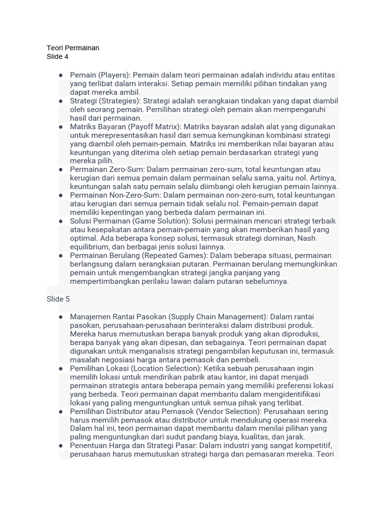 Bahan Presentasi Riset Operasional | PDF
