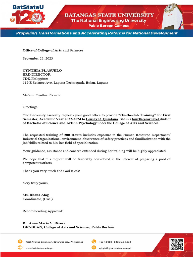 Endorsement Letter | PDF | Career & Growth