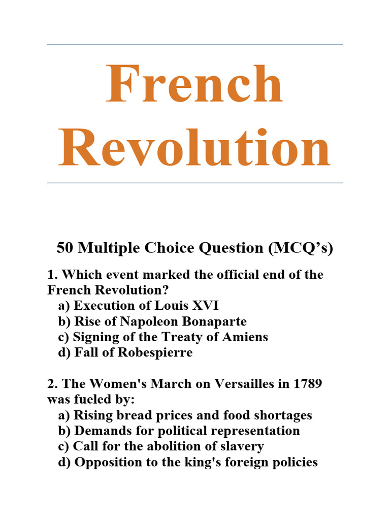 French Revolution | Download Free PDF | Reign Of Terror | French Revolution