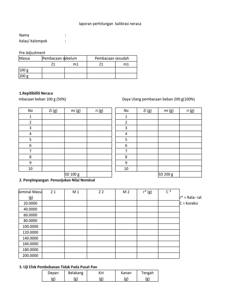 Form Kosong Neraca | PDF