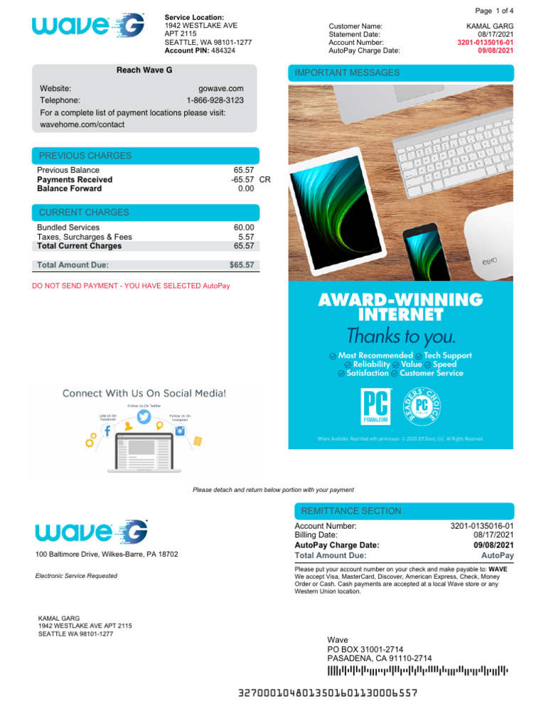 Wave Statement 3201-0135016-01.2021-08-17.8993 | PDF | Fee | Payments