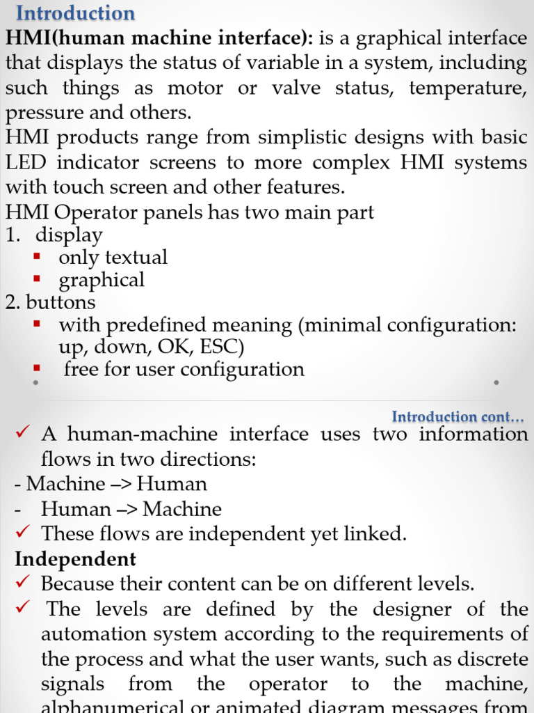 Hmi Human Machine Interface Is A Graphical Interface Pdf User