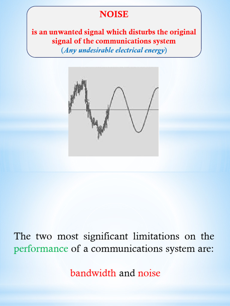 Noise (عرض المحاضرة) | PDF | Signal To Noise Ratio | Decibel