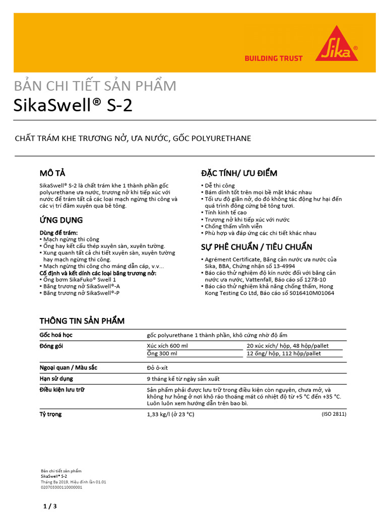 Sikaswell S 2 - VN | PDF