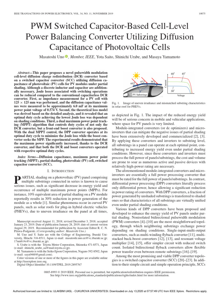 PWM Switched Capacitor-Based Cell-Level Power Balancing Converter ...