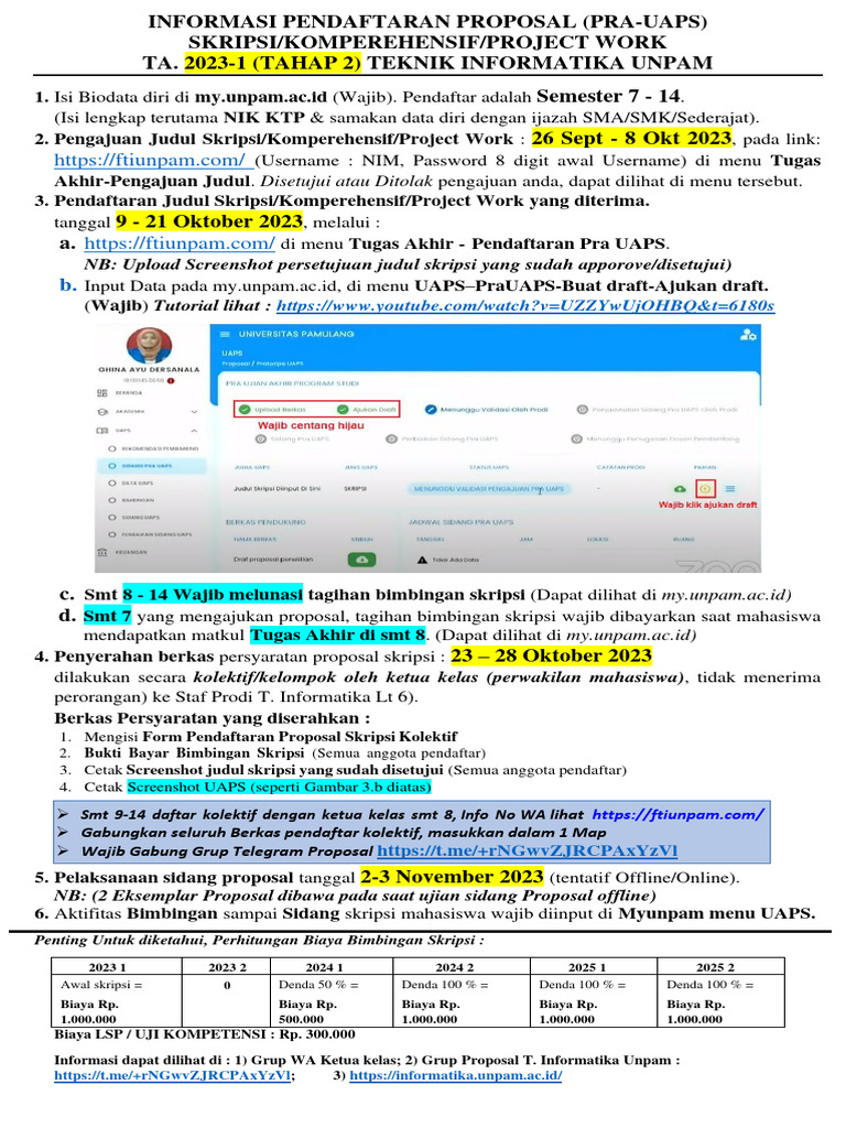 Info Proposal Skripsi 2023-1 (Th.2) | PDF